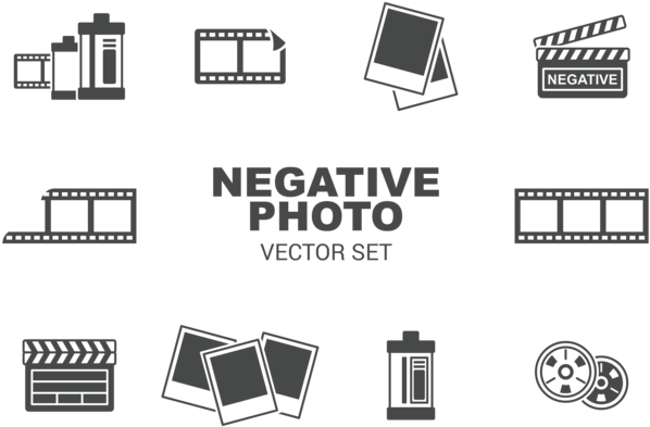 Download Photo Negative Icons Vector - Photography - ClipartKey