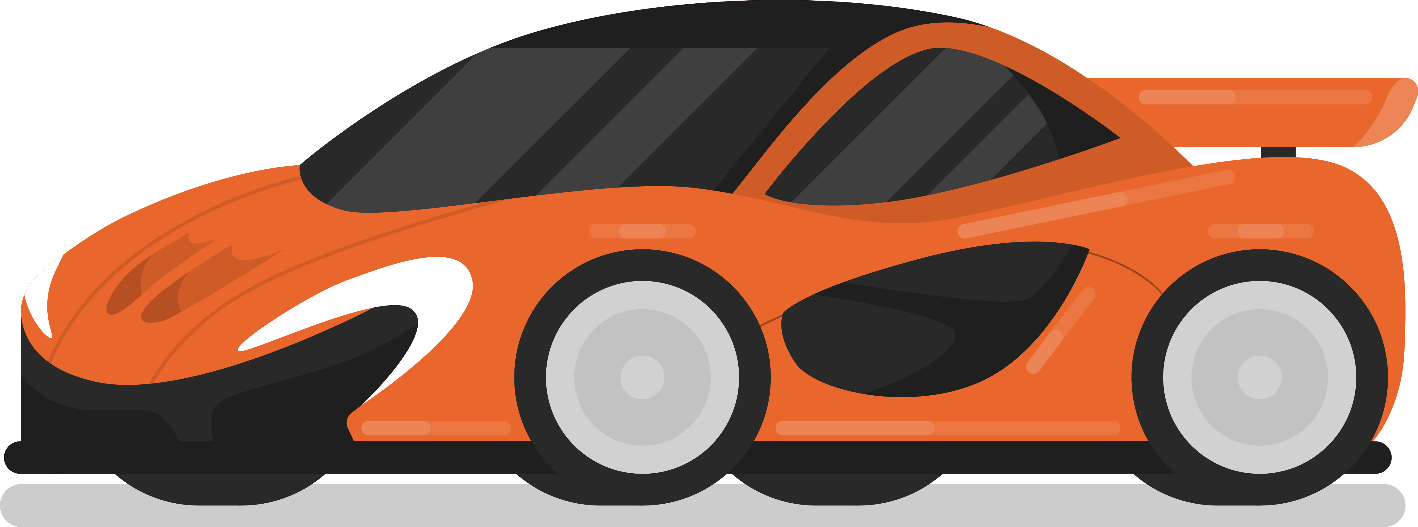 Download Transparent Orange Car Clipart - Orange Sports Car Cartoon ...