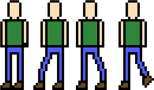 Download Man Pixel Art Maker - Pixel Art Walking Person - ClipartKey