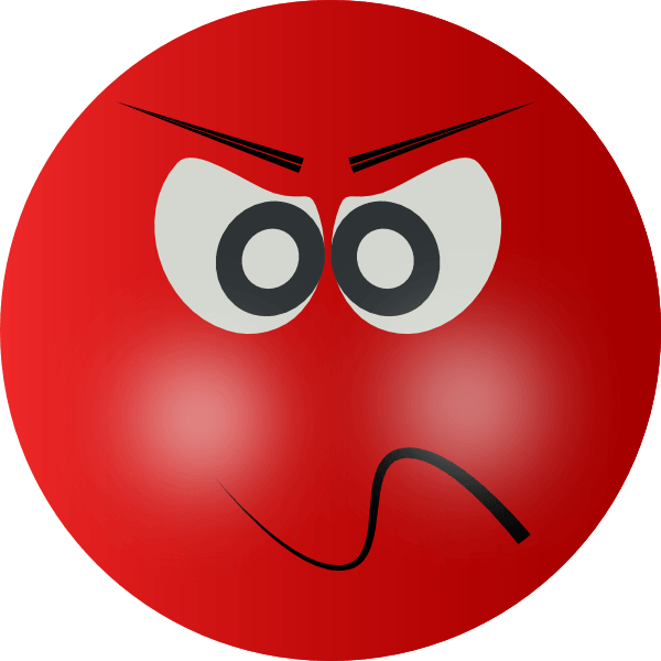 Download Clip Art Angry Mean Smiley Clipart - Red Mad Face Transparent ...