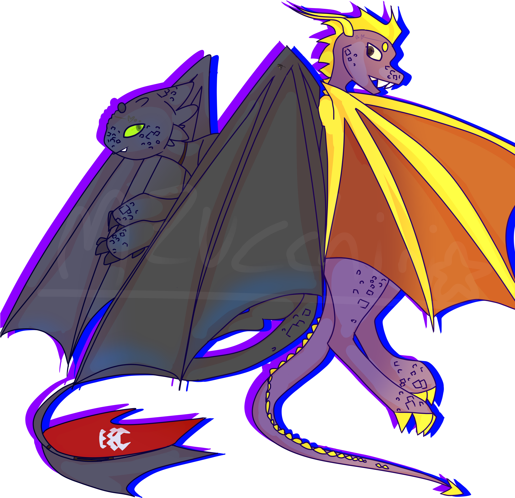 Download Transparent Toothless Dragon Clipart - Spyro Fan Art - ClipartKey
