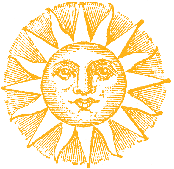 Download Transparent Summer Solstice Clipart - Vintage Sun Illustration ...