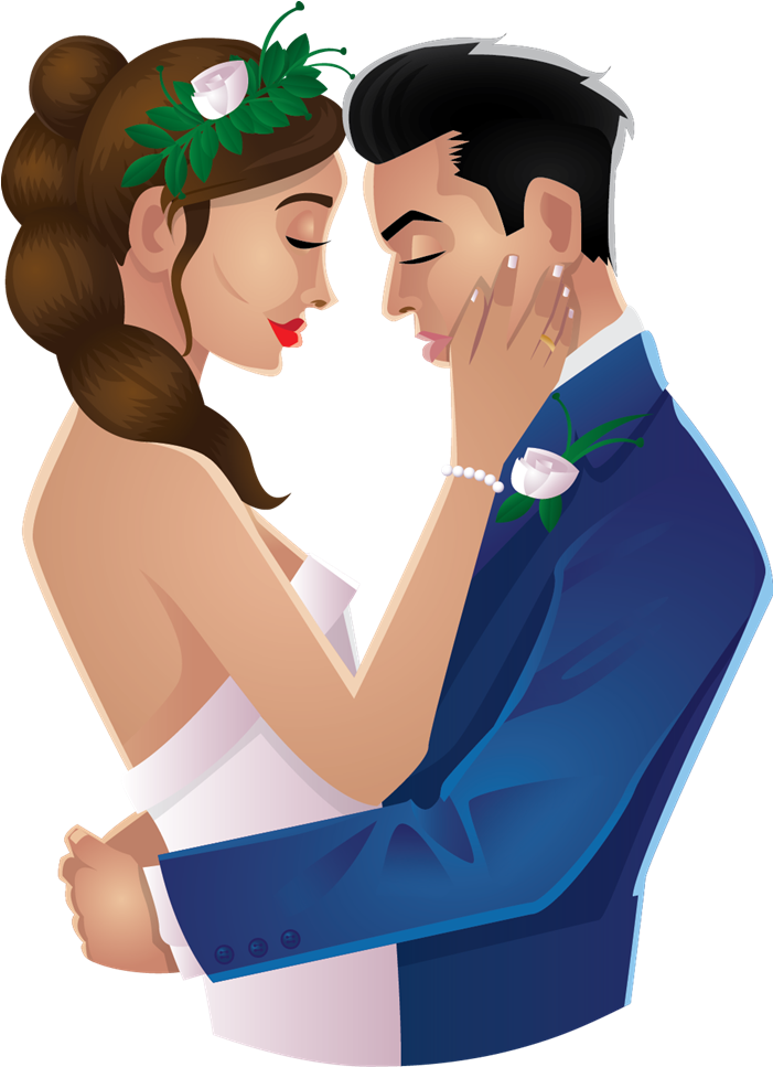 Download Wedding Love Couple Silhouettes Clip Art - Transparent ...