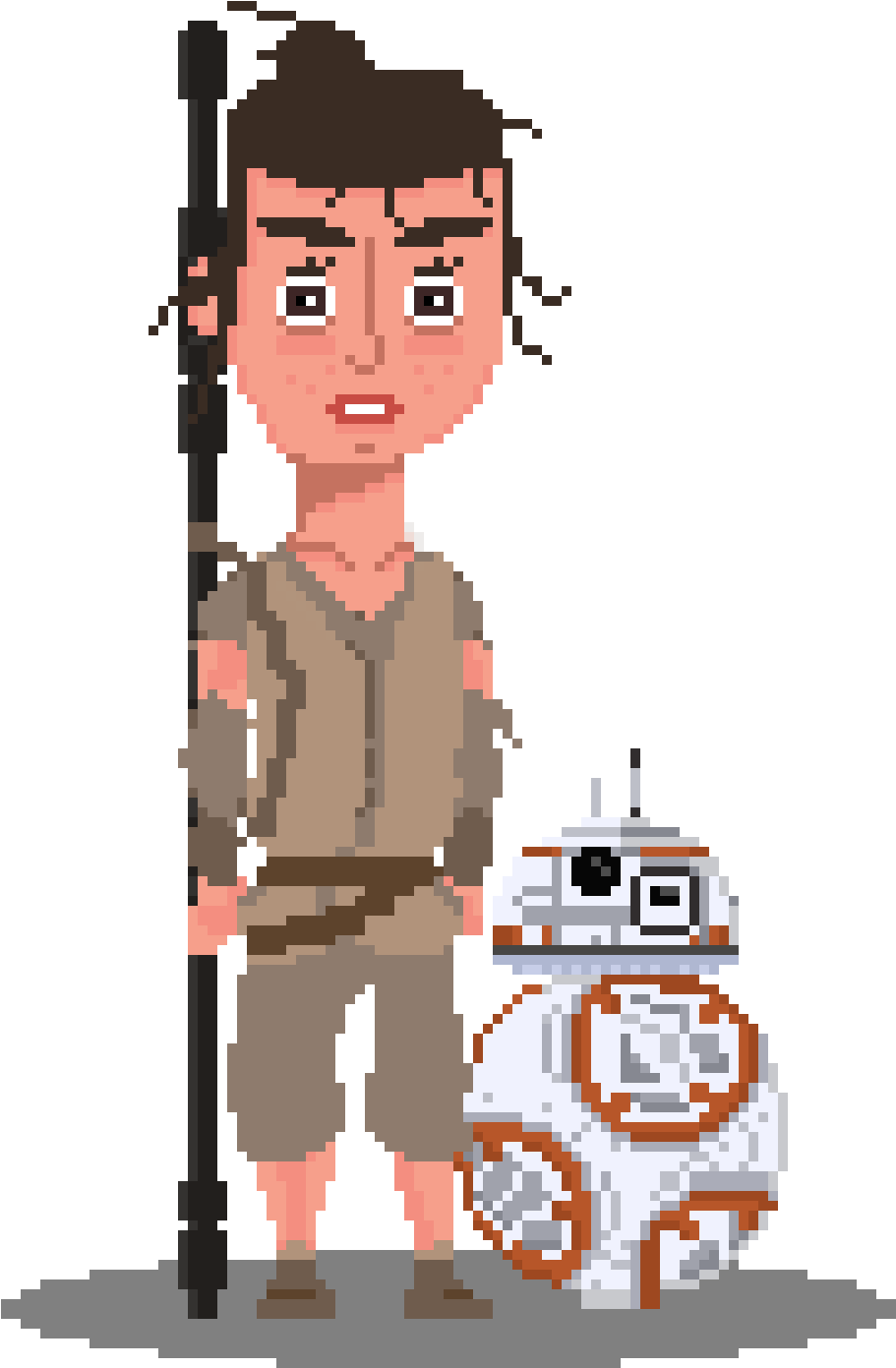 Download Transparent Rey Star Wars Clipart - Cartoon - ClipartKey