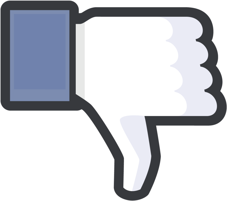 Download Thumbs Down - Facebook Thumb Down Icon - ClipartKey