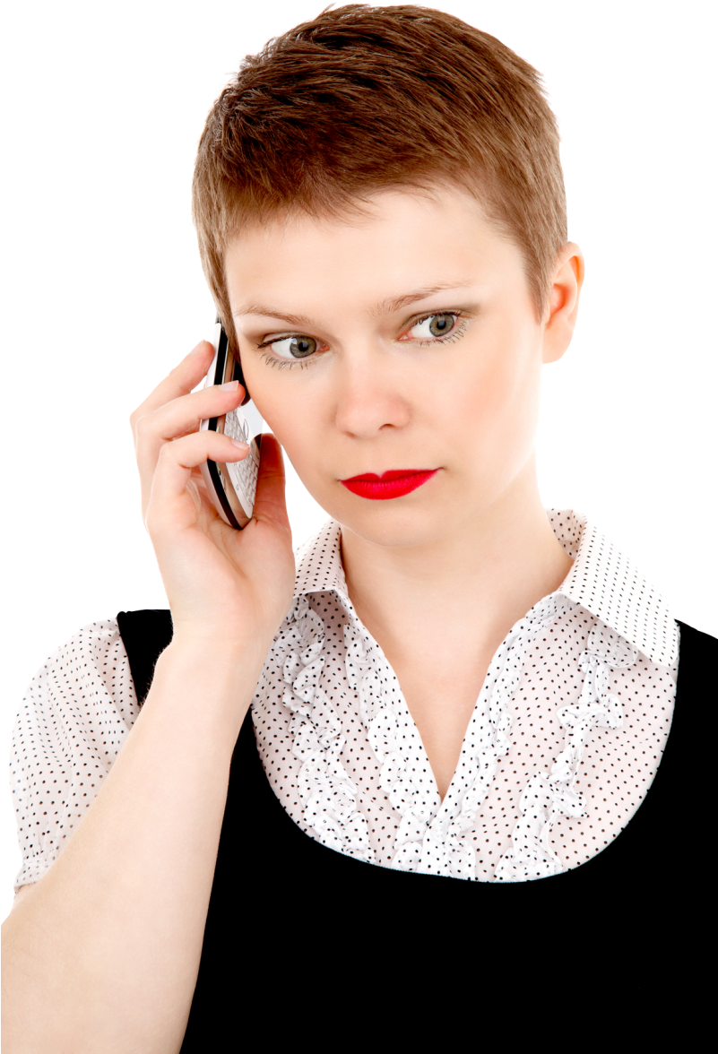 Download Business Woman On Mobile Phone Png Image - Woman Call The ...