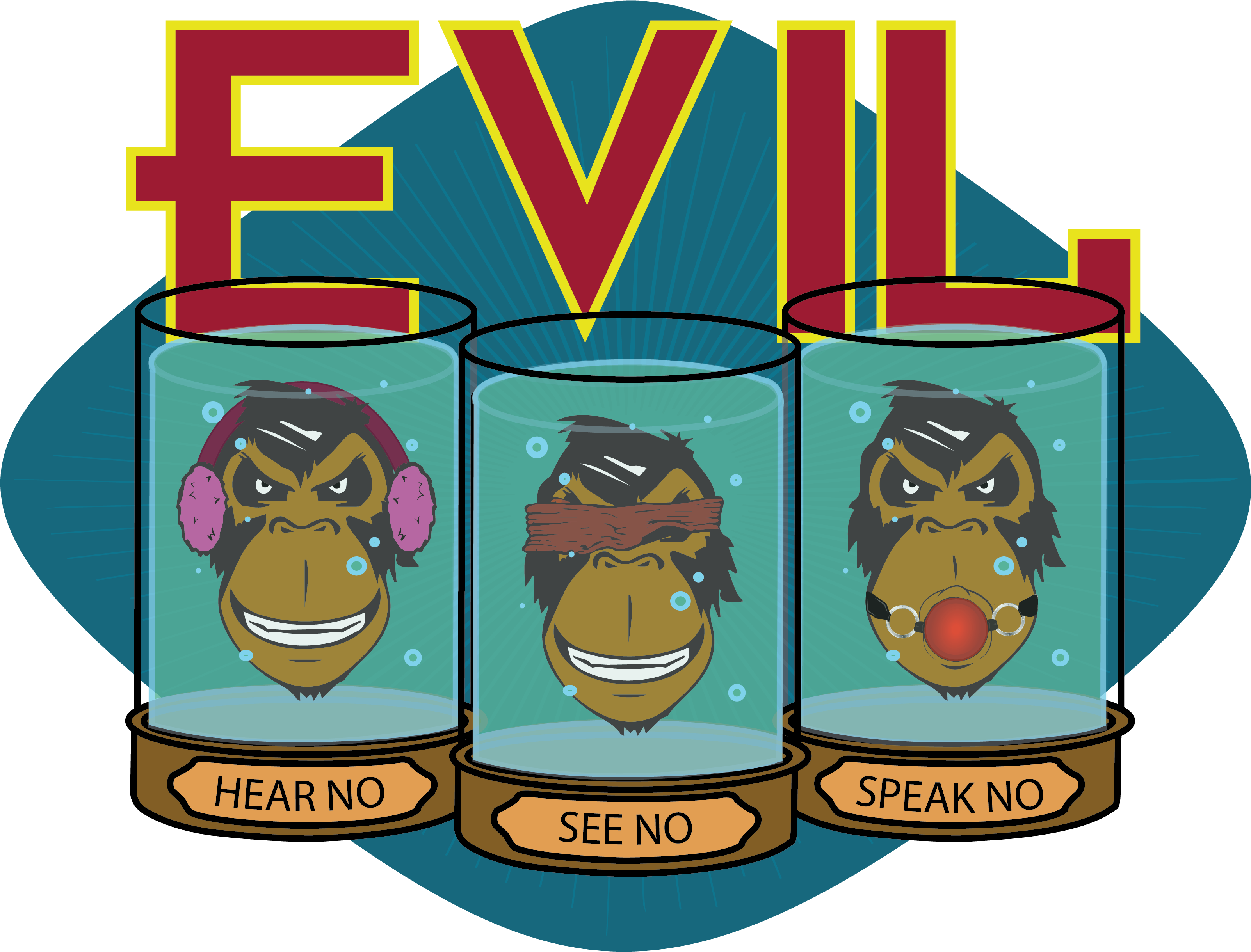 Download No Evil - Cartoon - ClipartKey