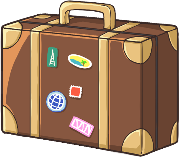 Download Transparent Vintage Suitcases Clipart - Transparent Bag Emoji ...