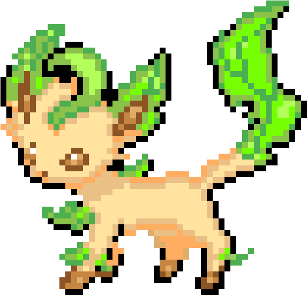 Download Pokemon Pixel Art Leafeon - ClipartKey