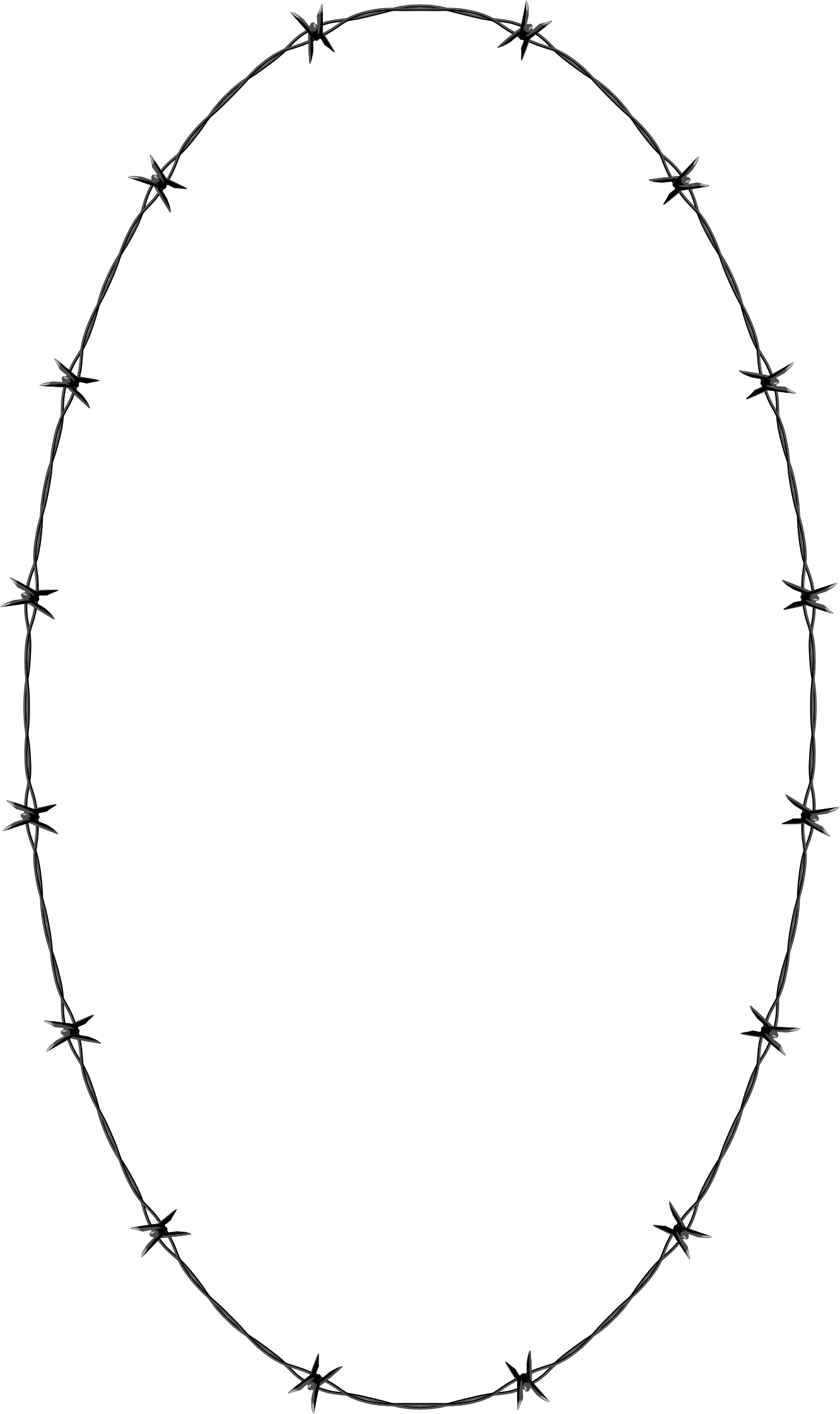 Download Transparent Barb Wire Png - Barbed Wire Oval Clip Art - ClipartKey