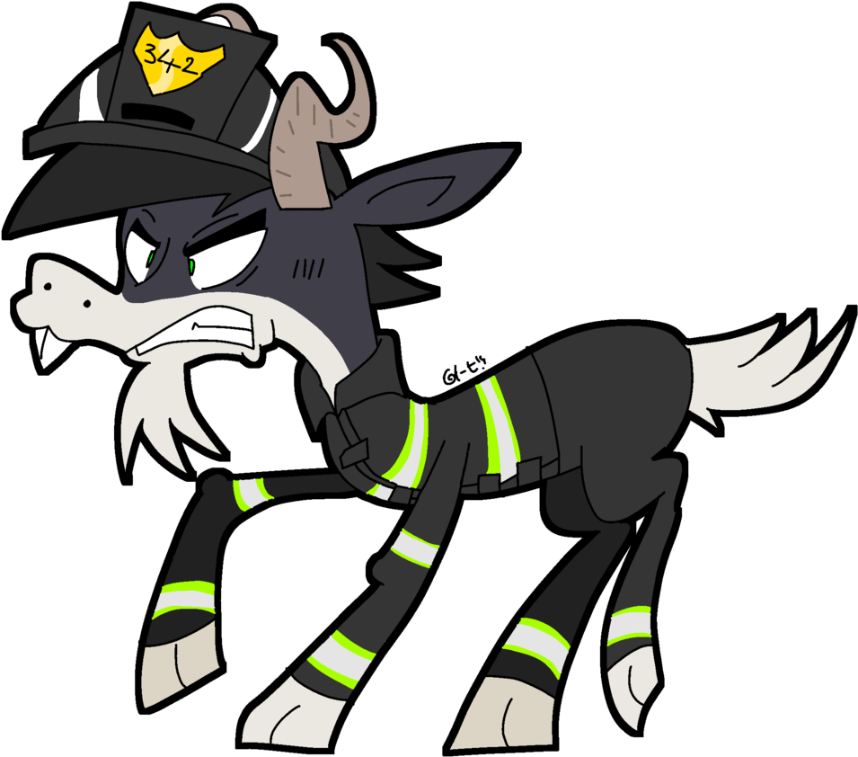 Download Dizzee-toaster, Firefighter, Goat, Helmet, Oc, Oc - Cartoon ...