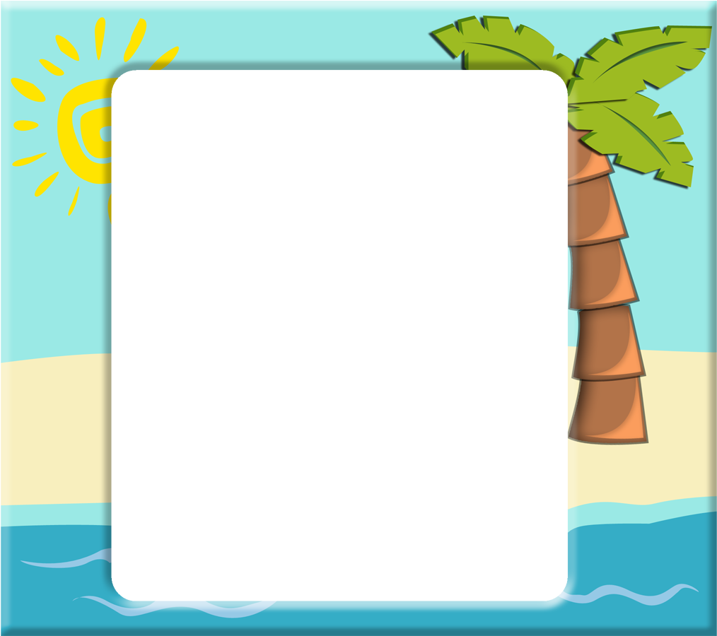Download Transparent Beach Border Clipart - Beach Frame - ClipartKey