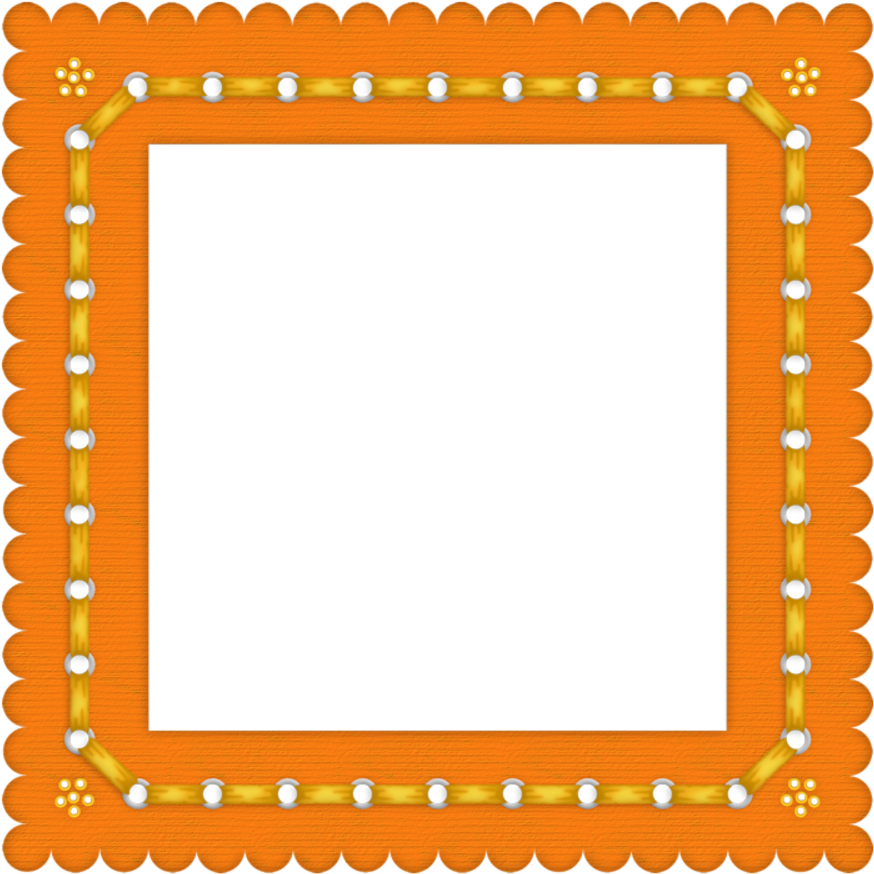 Download Transparent Png Orange Frame Border Png - ClipartKey