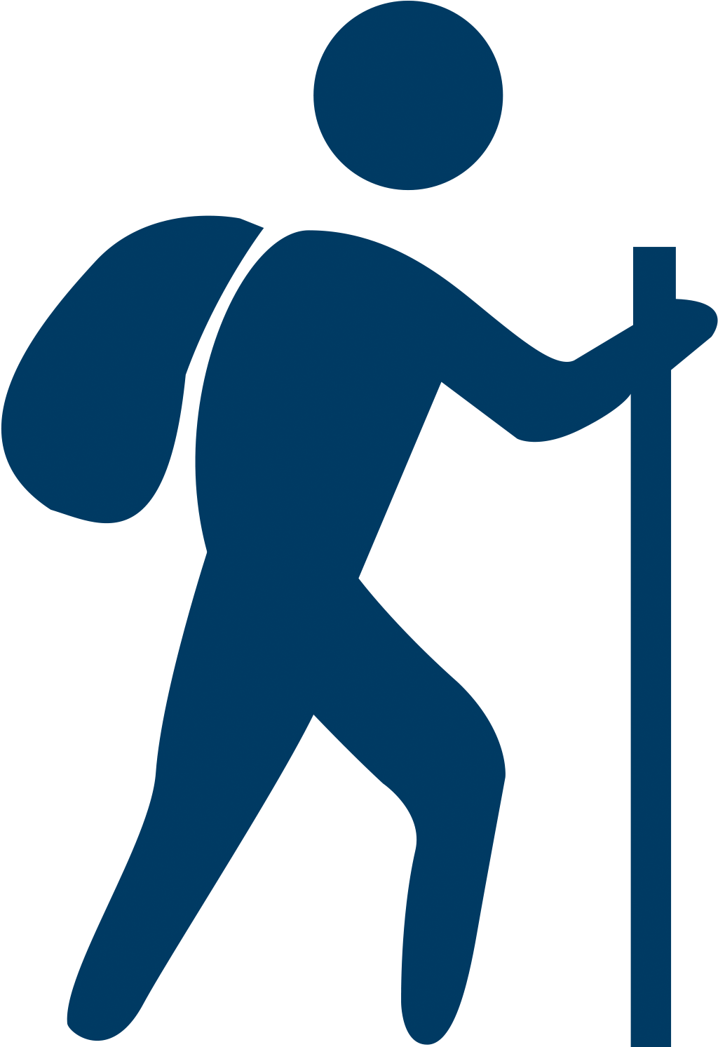 Download Computer Icons Backpacking Art - Blue Hiking Icon Png - ClipartKey