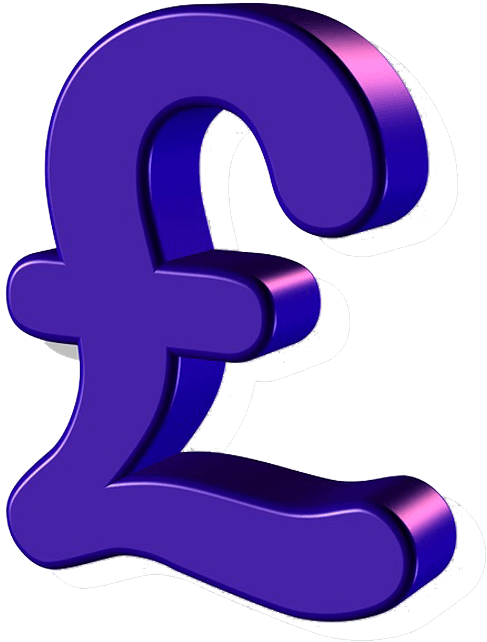 Download Blue Pound Sign Transparent Background Money Price - Pound ...