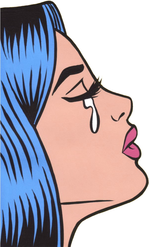 Download Cry Face Png - Side Profile Woman Crying - ClipartKey