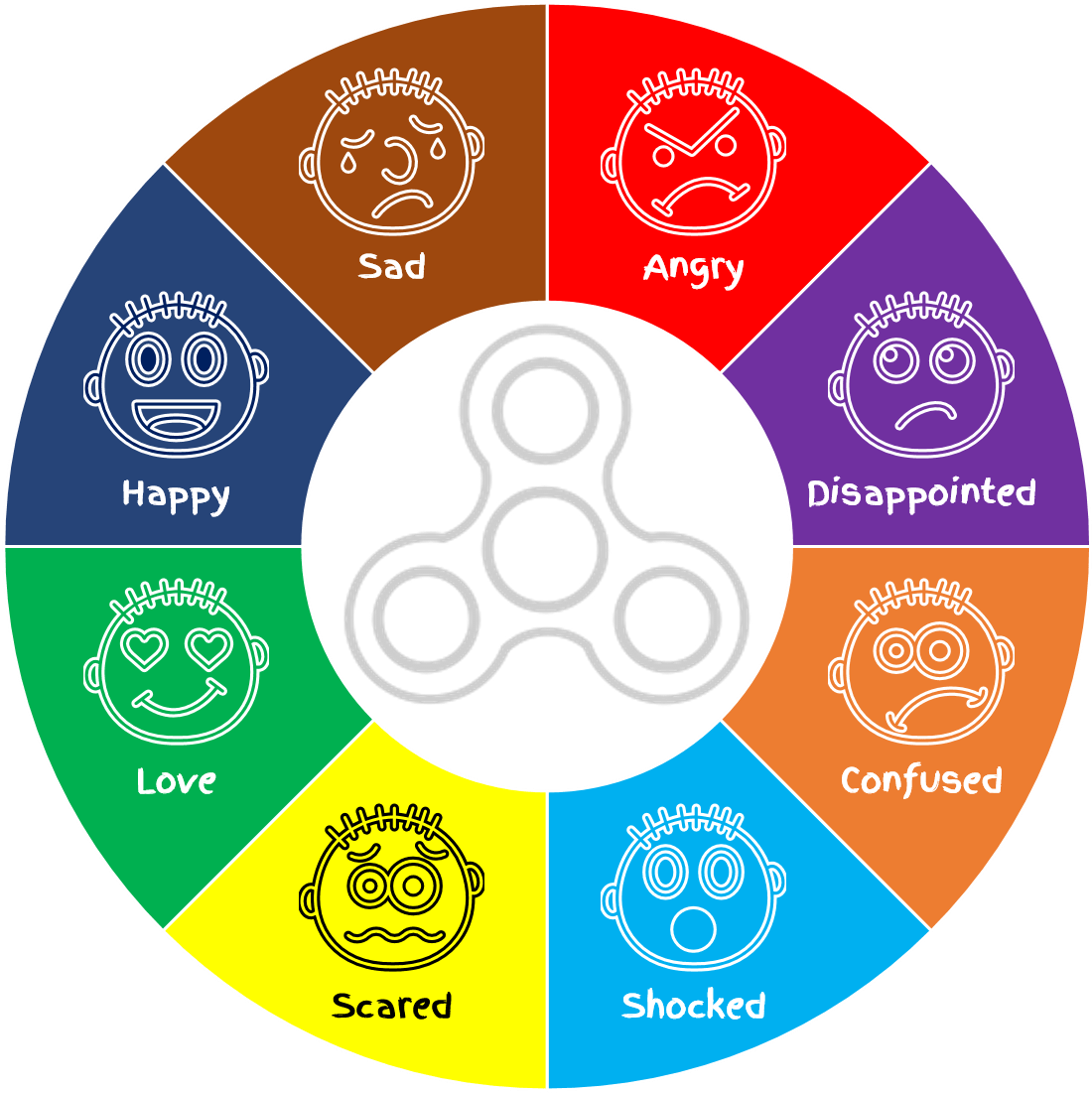 Download Fidget Spinner Emotions , Transparent Cartoons - Emotion ...