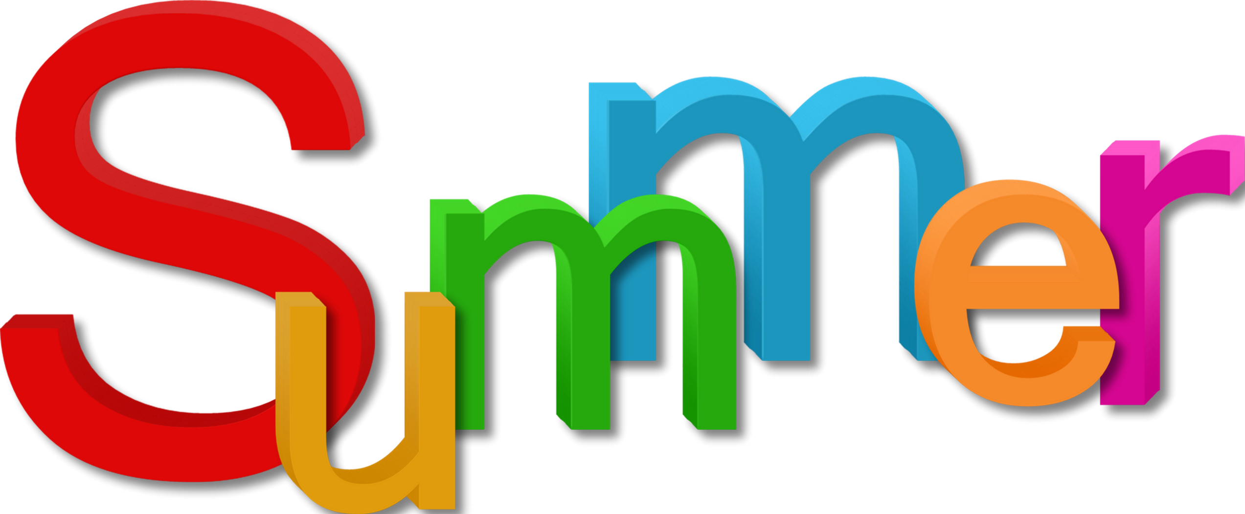 Download Summer Word Clip Art - Graphic Design - ClipartKey