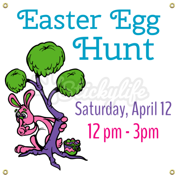Download Clip Art Easter Egg Hunt Banner - Illustration - ClipartKey