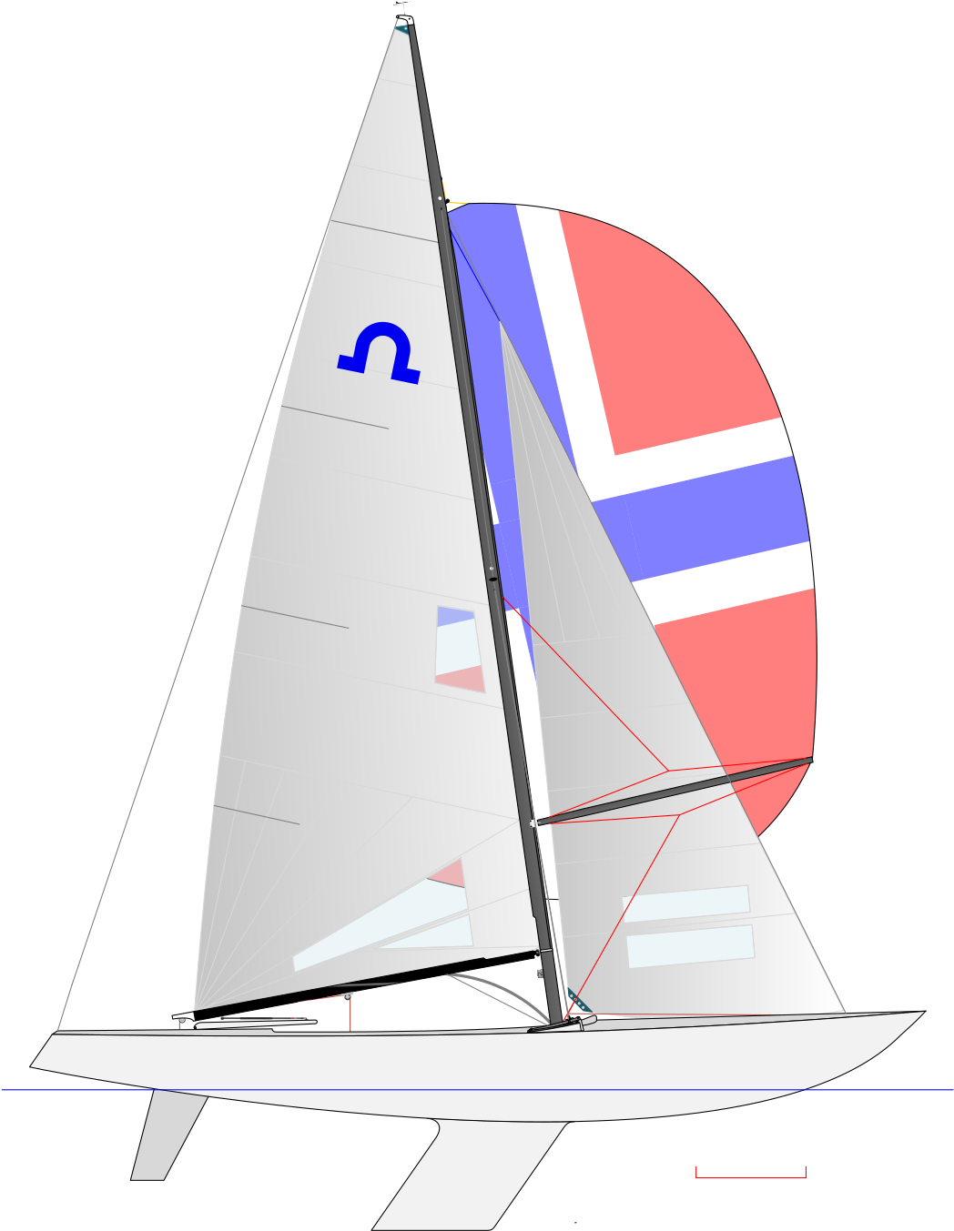 Download Sailboat Line Drawing - Soling Velero - ClipartKey