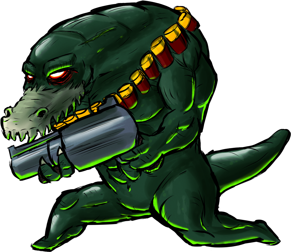 Download Nuclear Throne Buff Alligator - ClipartKey
