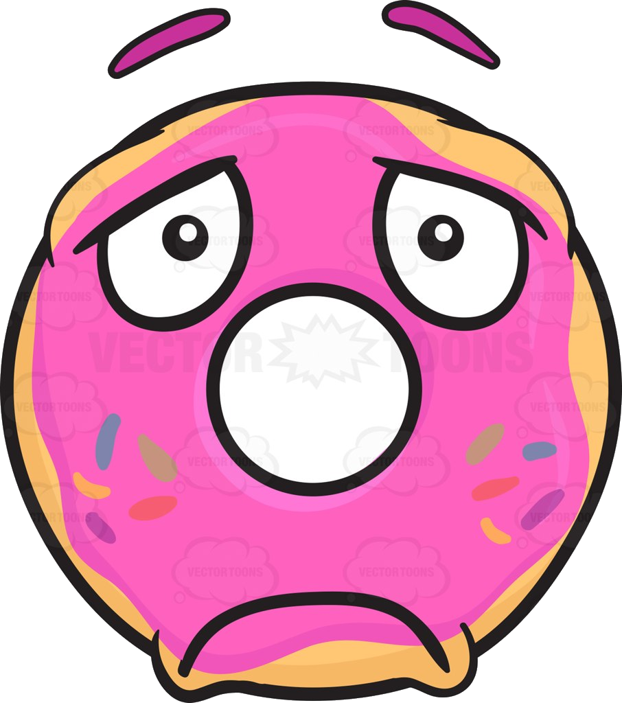 Download Donut X Sad Looking Depressed Emoji Cartoon Clipart - Sad ...