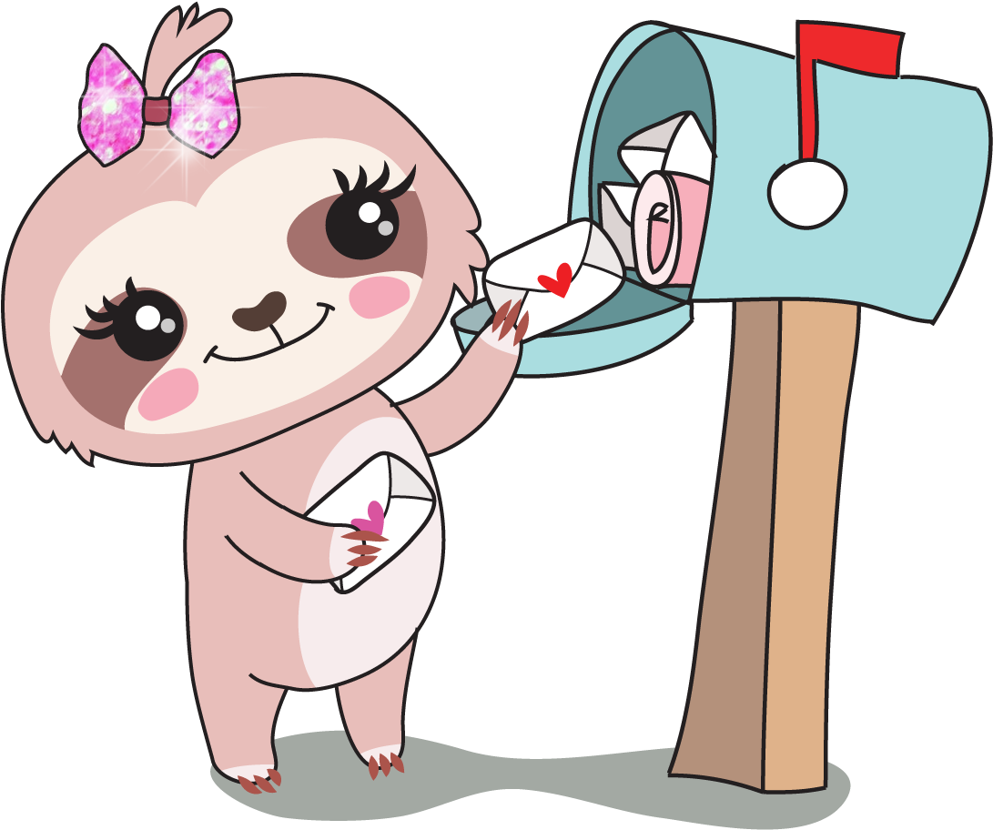 Download Sadie The Sloth Happy Mail - Sloth Mail - ClipartKey