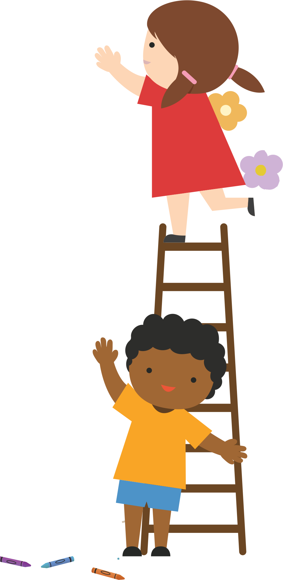 Download Kid Playing - Child On Ladder Clipart - ClipartKey