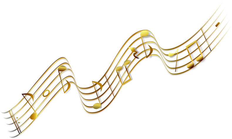 Download Gold Music Notes Clipart - ClipartKey