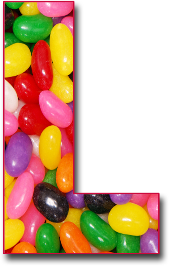 Download Transparent Beans Png - Jelly Bean Letters - ClipartKey