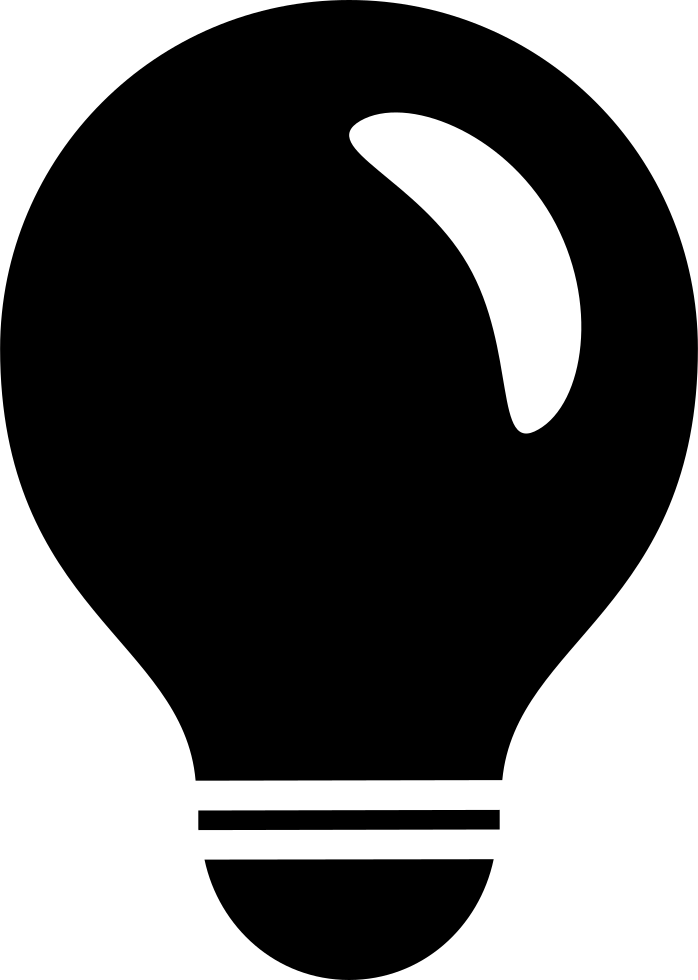 Download Light Bulb Black Symbol - ClipartKey