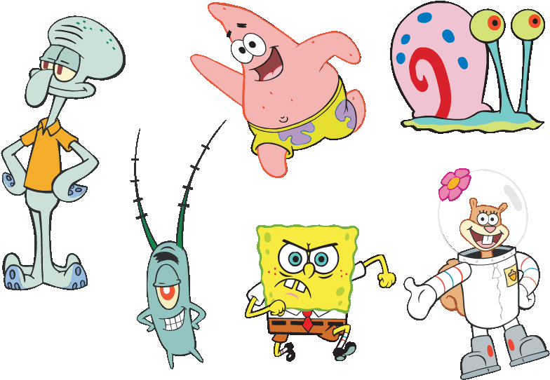 Download Spongebob And Friends Transparent - ClipartKey