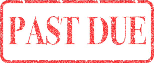 Download Past Due Stamp Png - Carmine - ClipartKey