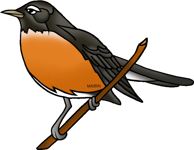 Download Michigan State Bird Robin - Robin Clipart - ClipartKey