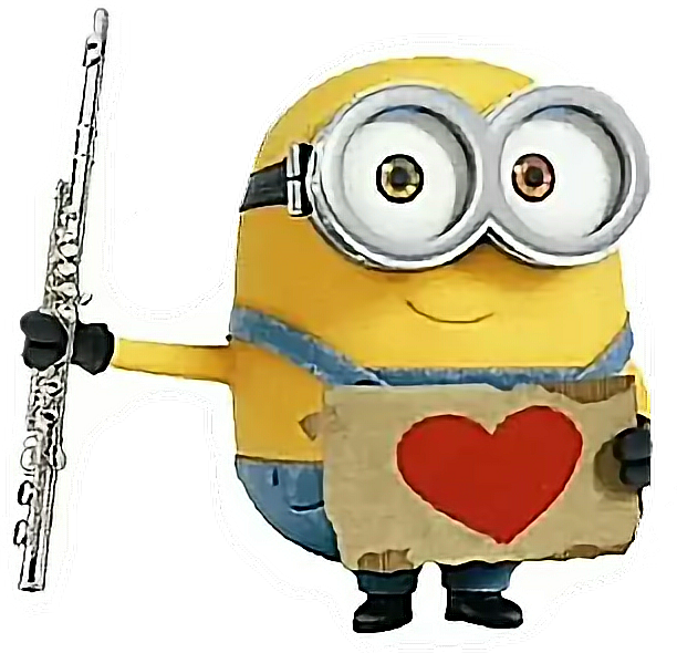 Download #ミニオン #minion#バナナ #banana #フルート#flute - Minion Love - ClipartKey