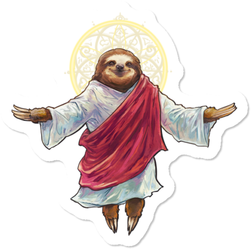 Download Holdacious Jesus Sloth - ClipartKey
