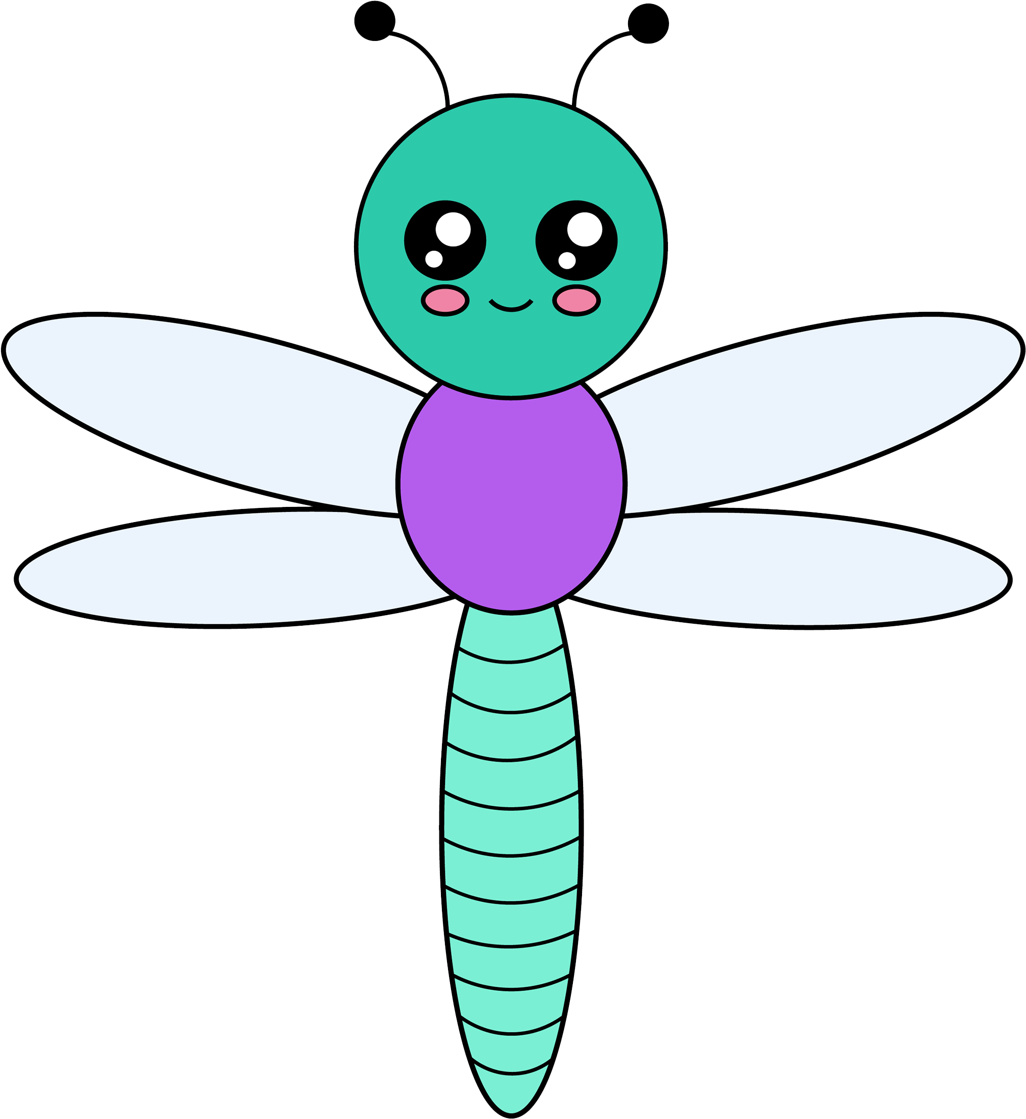 Download Free Cute Dragonfly - Net-winged Insects - ClipartKey