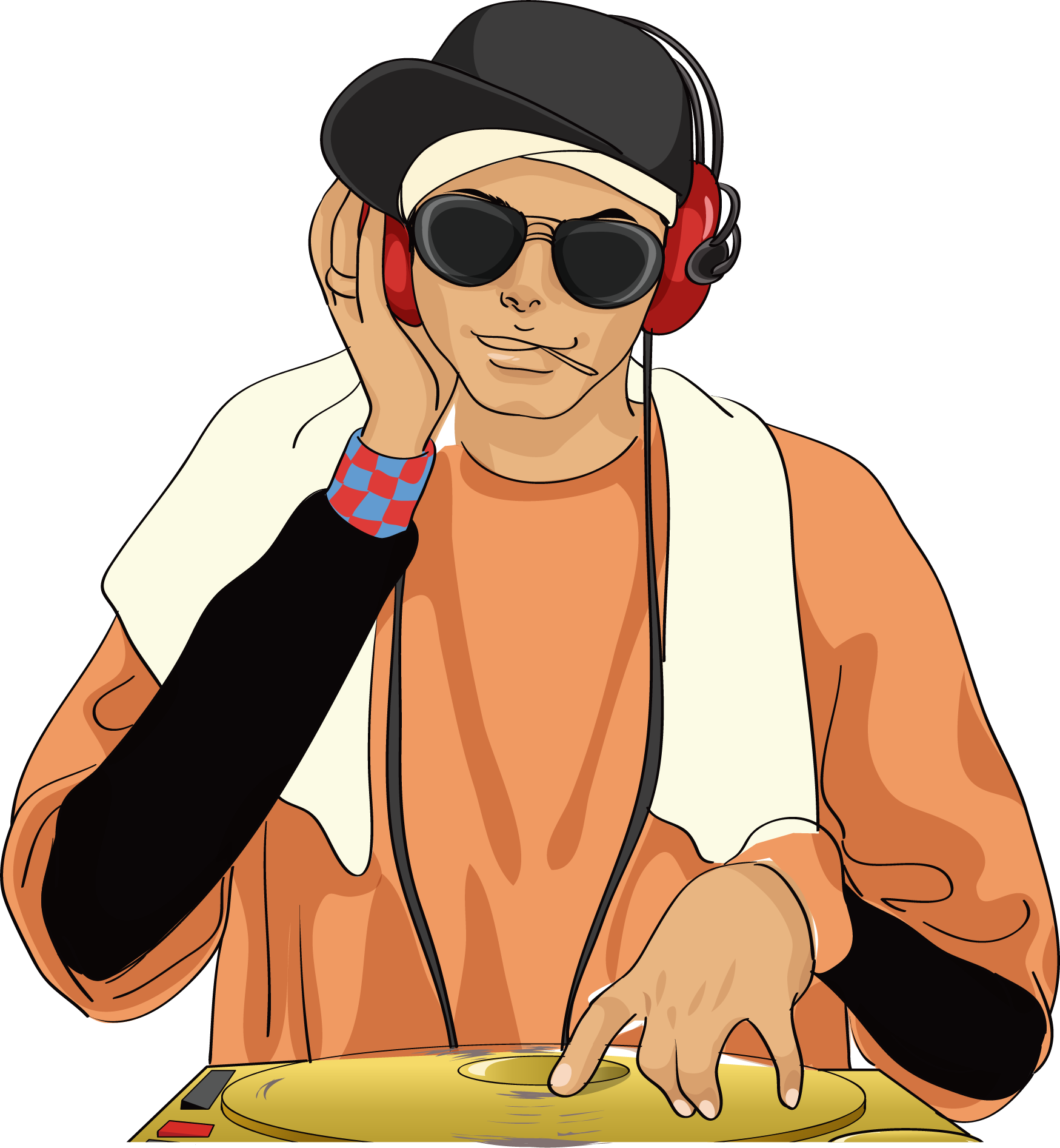 Download Transparent Hip Hop Model Png - Hip Hop Dj Cartoon - ClipartKey