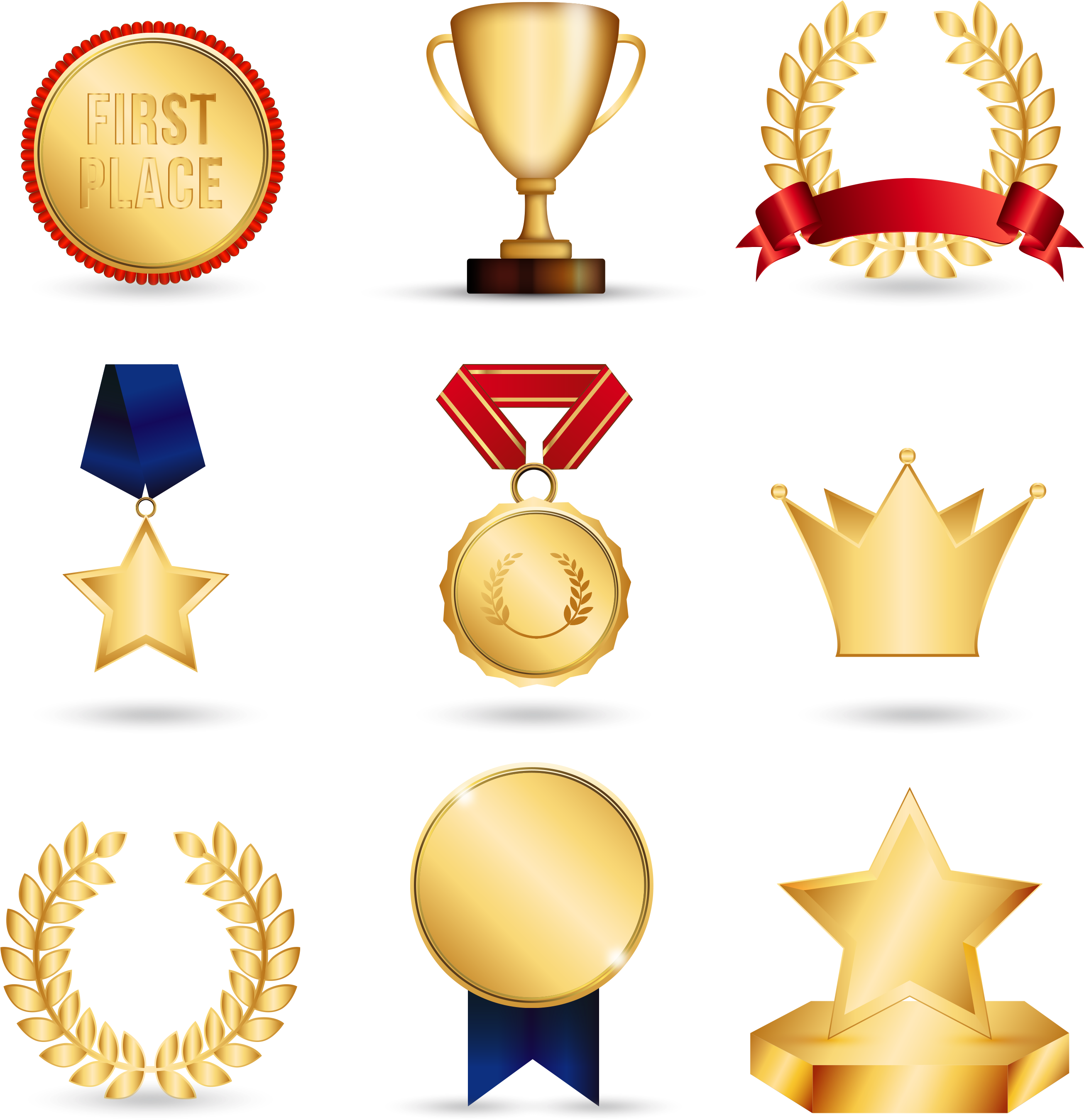 Download Gold Trophy Clip Art - Awards Background - ClipartKey