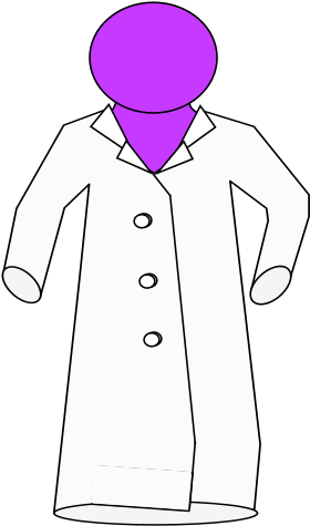 Download Violet,clothing,standing - Cartoon Lab Coat Png - ClipartKey