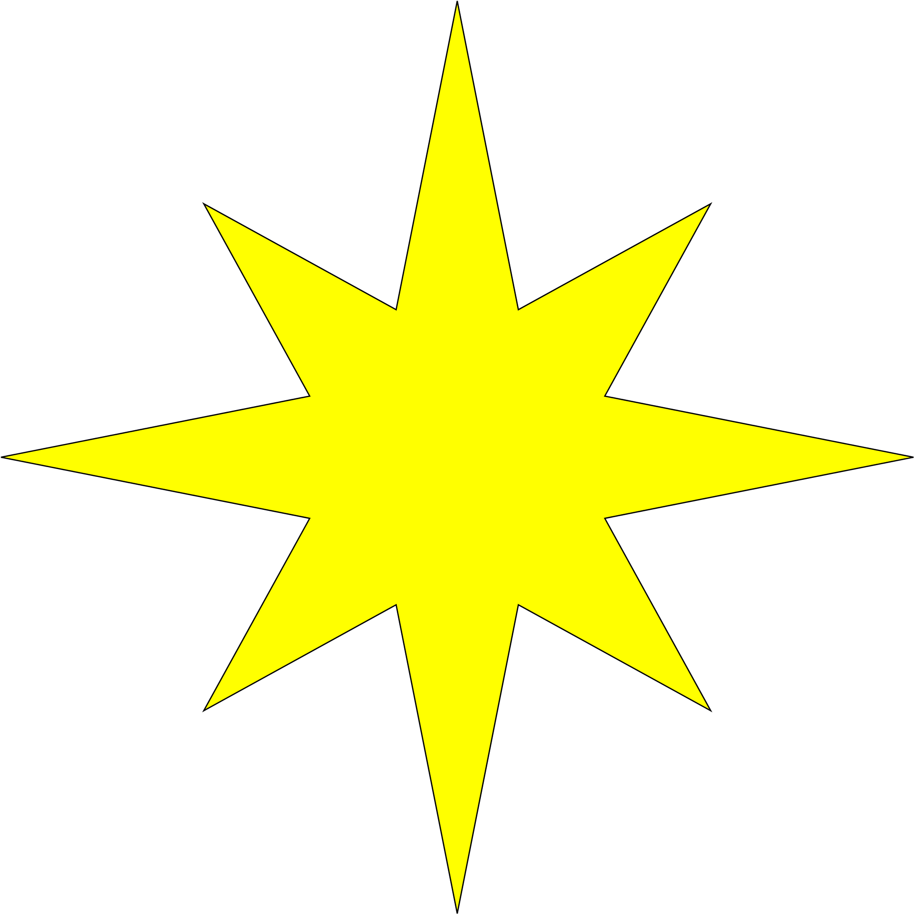 Download Clip Art Eight Pointed Png Free - 8 Point Star Vector - ClipartKey