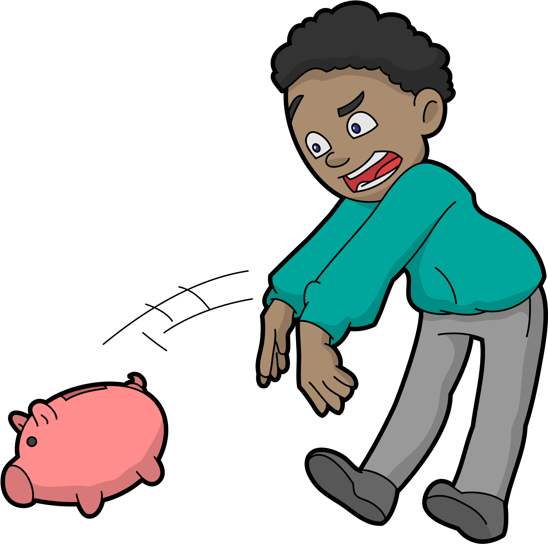 Download Clip Art File Black Man Throwing - Cartoon Person Throwing ...