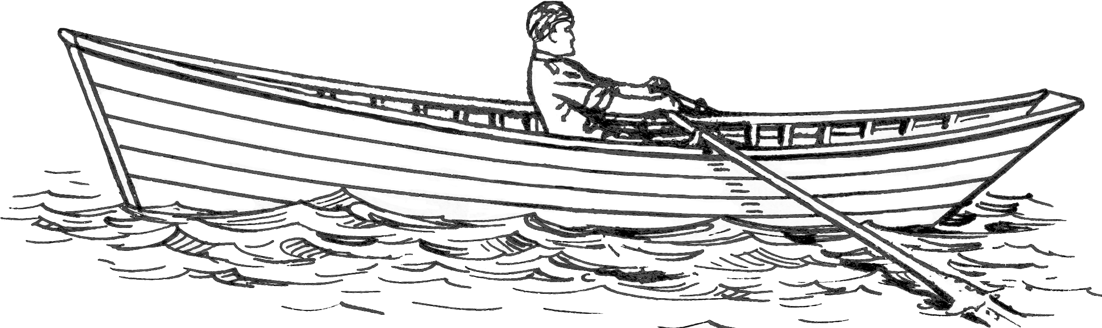 Download Transparent Rowing Shell Clipart - Png Boat Black And White ...