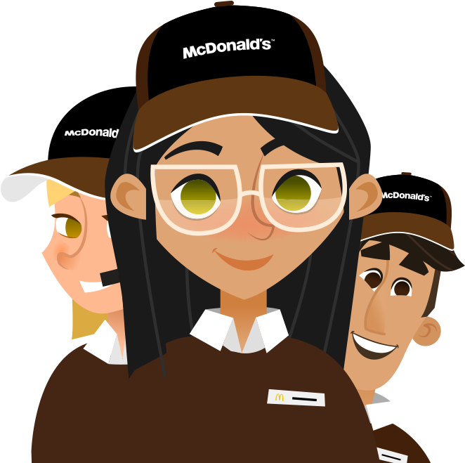 Download Mcdonalds Clipart Crew - Mcdonalds Crew Cartoon - ClipartKey