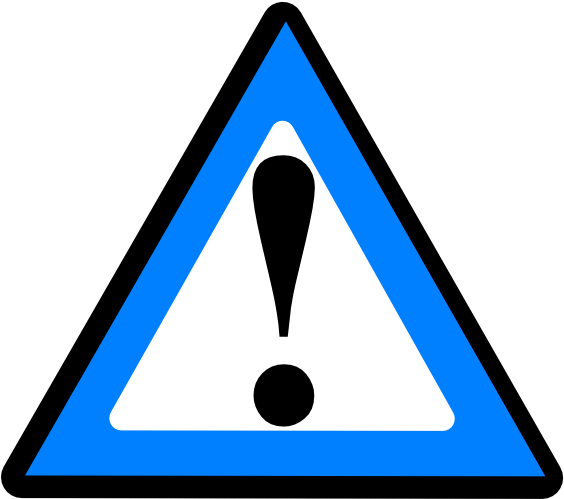 Download Black Blue Warning 1 Svg Clip Arts - Blue Warning Sign Clip ...