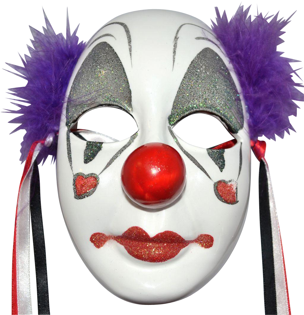Download 1989 Ucgc Hand-painted Porcelain Clown Face Mask - Clown Face ...