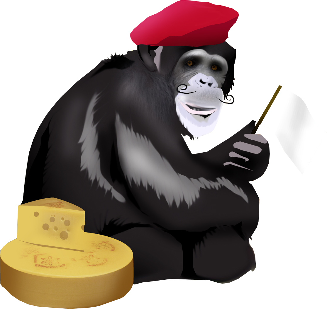 Download Ape Clipart Semblance - French Surrender Monkey - ClipartKey