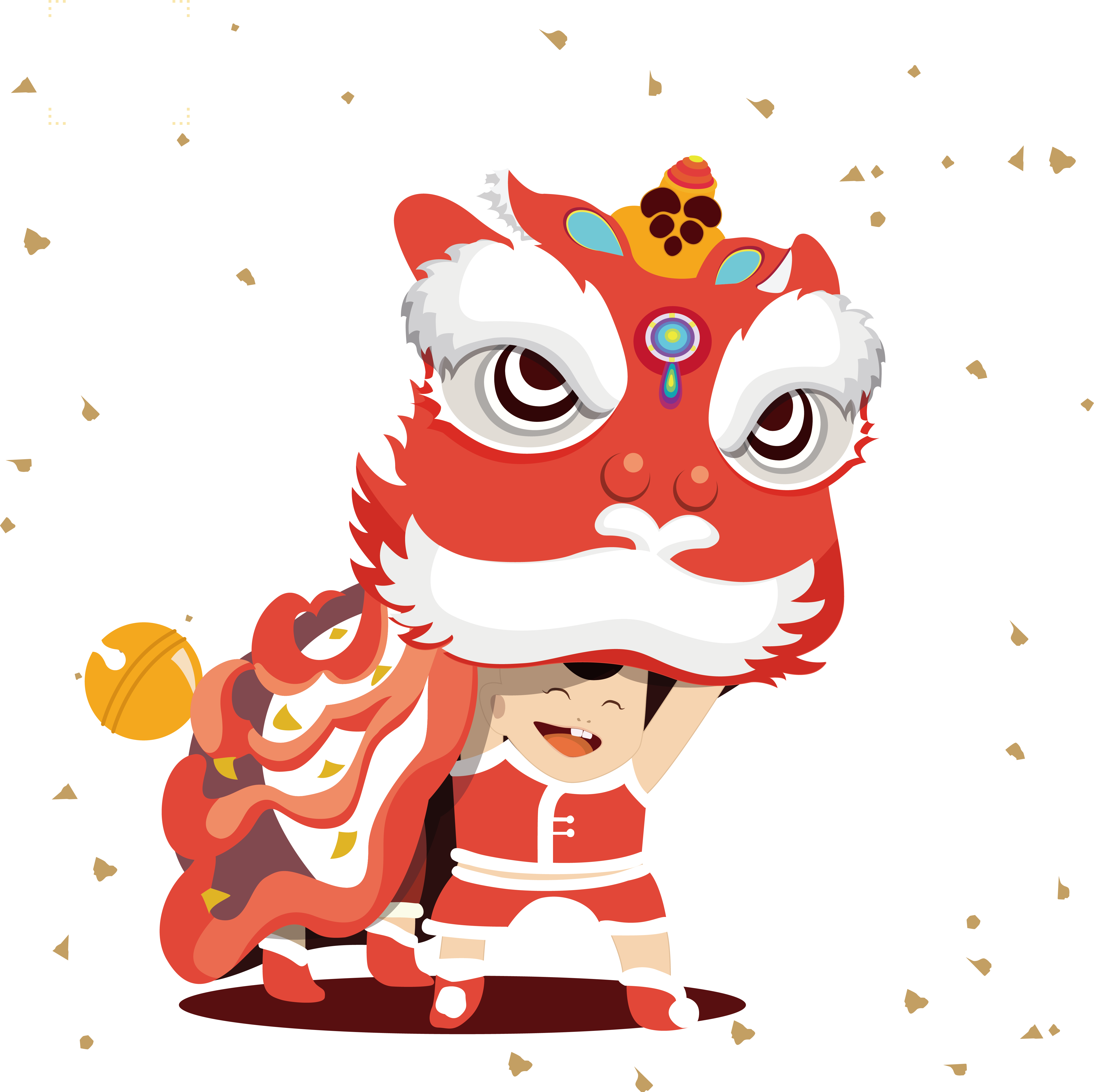 Download Transparent Chinese Lanterns Clipart - Chinese New Year Lion ...