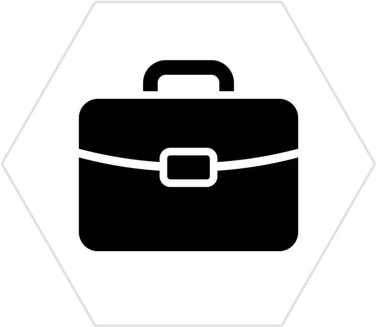Download Transparent Job Icon Png - Briefcase Clipart Black And White ...