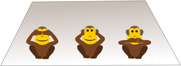 Download Yellow,monkey,three Wise Monkeys - Gandhiji Three Monkey Draw ...